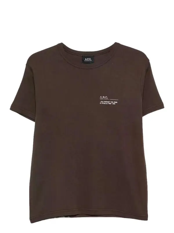 A.p.c. Logo-detail T-shirt - Brown