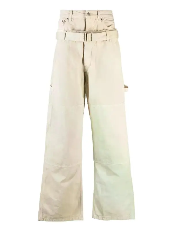 Off-White Wide-leg Trousers - Neutrals