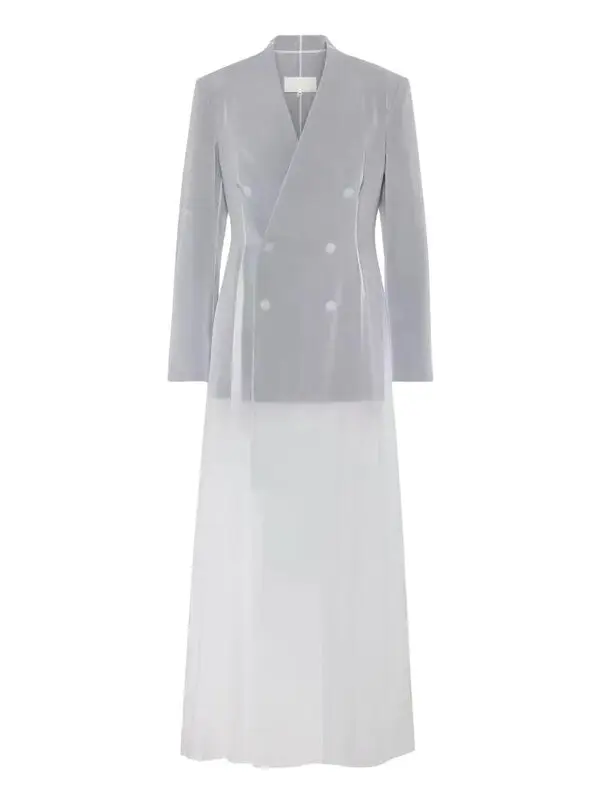 MAISON MARGIELA Long-sleeved Midi Dress - Grey
