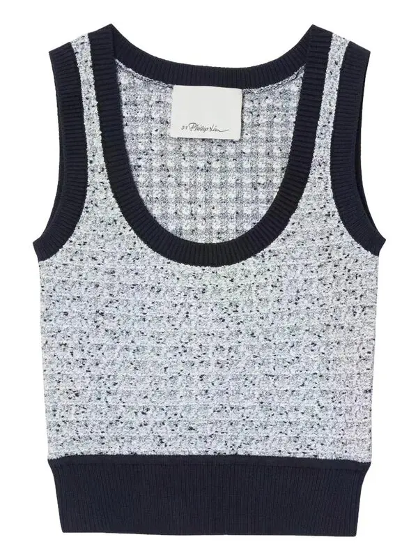 3.1 Phillip Lim Ribbed-trim Top - Grey