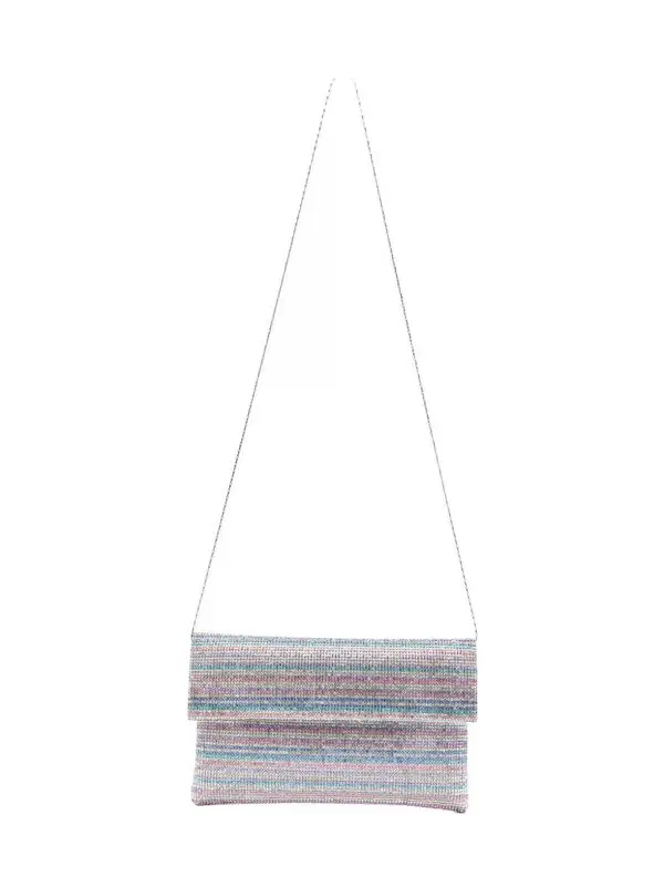 TWENTY FOURHAITCH Nyalis Embellished Clutch - Silver
