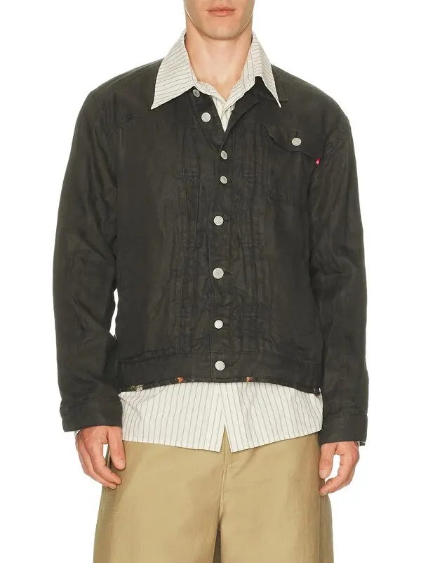 Undercover Button Down Blouson - Khaki Gray