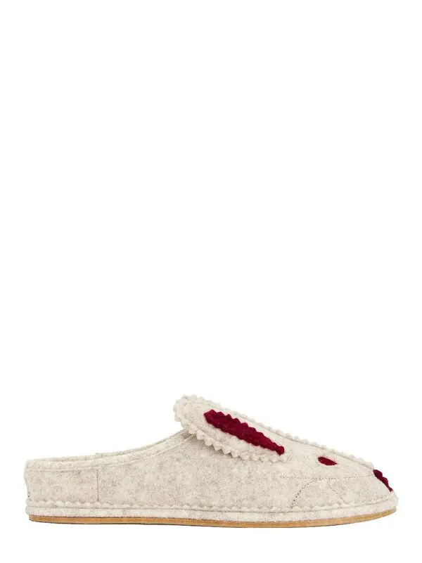 BODE Rabbit Slipper - Cream & Red