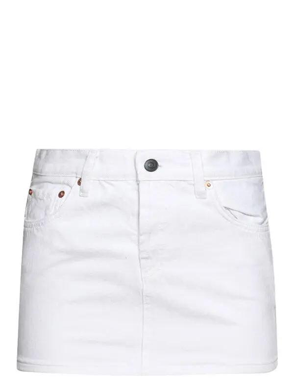 Wardrobe.NYC Denim Micro Mini Skirt - White