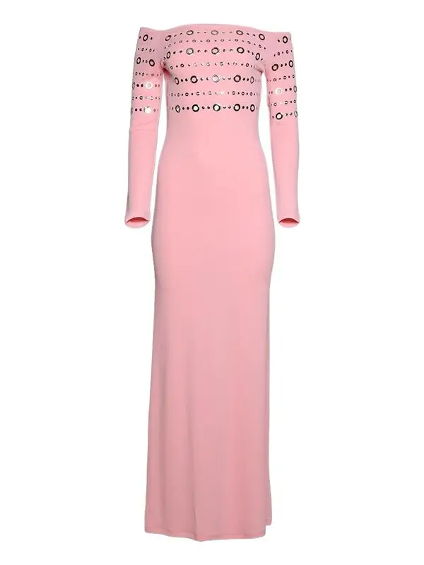 Rabanne Off-the-shoulder Maxi Dress - Pink
