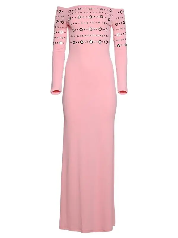 Rabanne Off-the-shoulder Maxi Dress - Pink