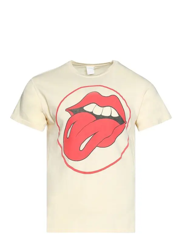 MadeWorn Rolling Stones 90's Crew Tee Mellow - Yellow