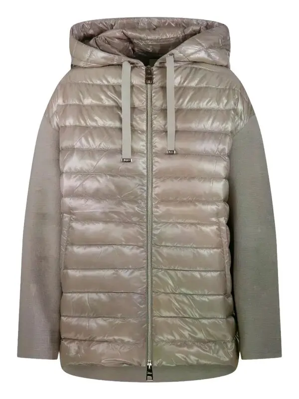 Herno Quilted Hooded Jacket - Grey