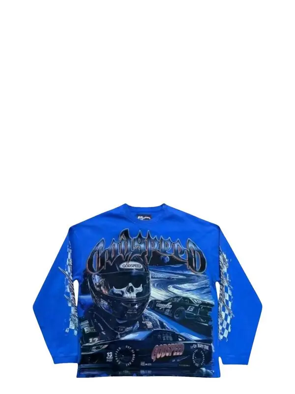 GODSPEED Graphic Print Sweatshirt - Blue