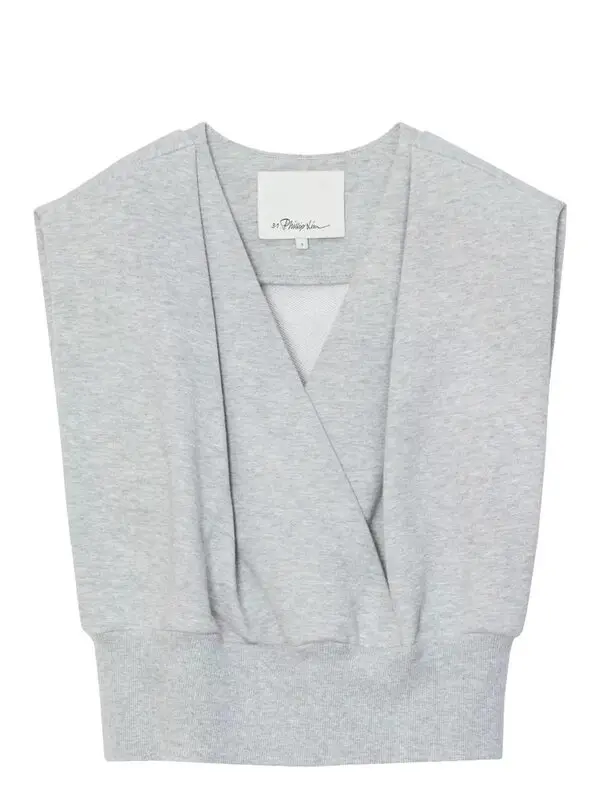 3.1 Phillip Lim Sleeveless Overlapped Top - Grey
