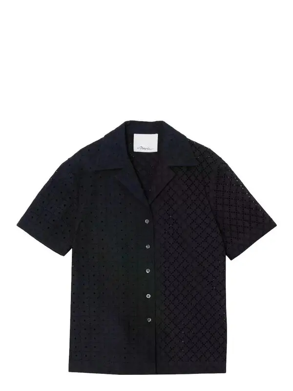 3.1 Phillip Lim Openwork Short-sleeved Shirt - Blue
