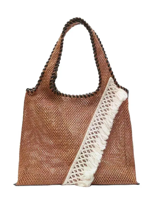 3.1 Phillip Lim Fringed Woven Tote - Brown