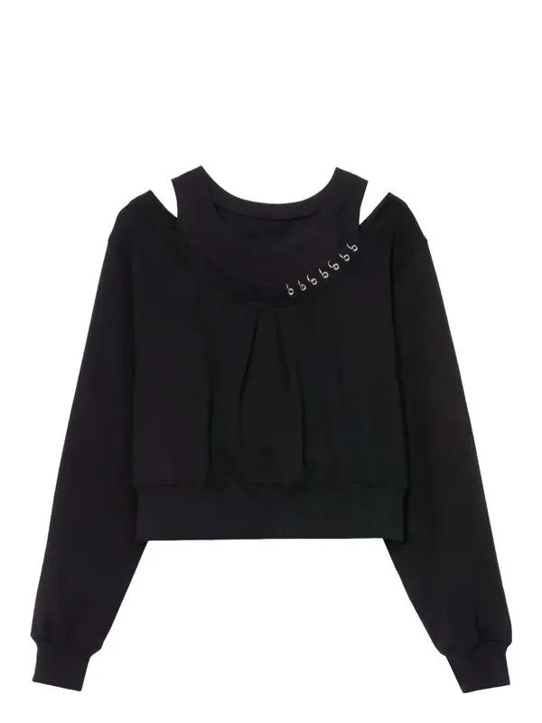 3.1 Phillip Lim Cold-shoulder Top With Safety-pin Detail - Black