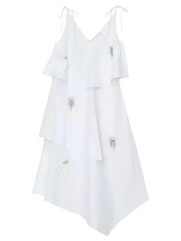 3.1 Phillip Lim Appliqué Layered Midi Dress - White