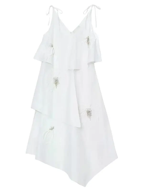 3.1 Phillip Lim Appliqué Layered Midi Dress - White