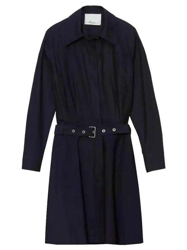 3.1 Phillip Lim Belted Collared Mini Dress - Blue