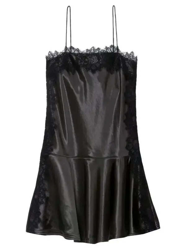 3.1 Phillip Lim Lace Trim Mini Dress - Black