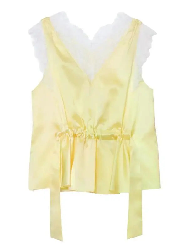 3.1 Phillip Lim Lace V-neck Top - Yellow