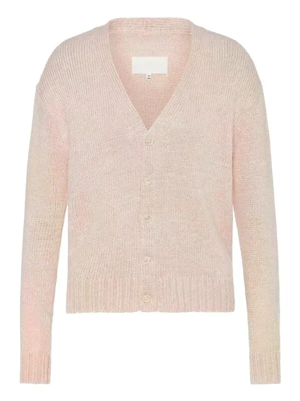 MAISON MARGIELA Ribbed V-neck Cardigan - Pink