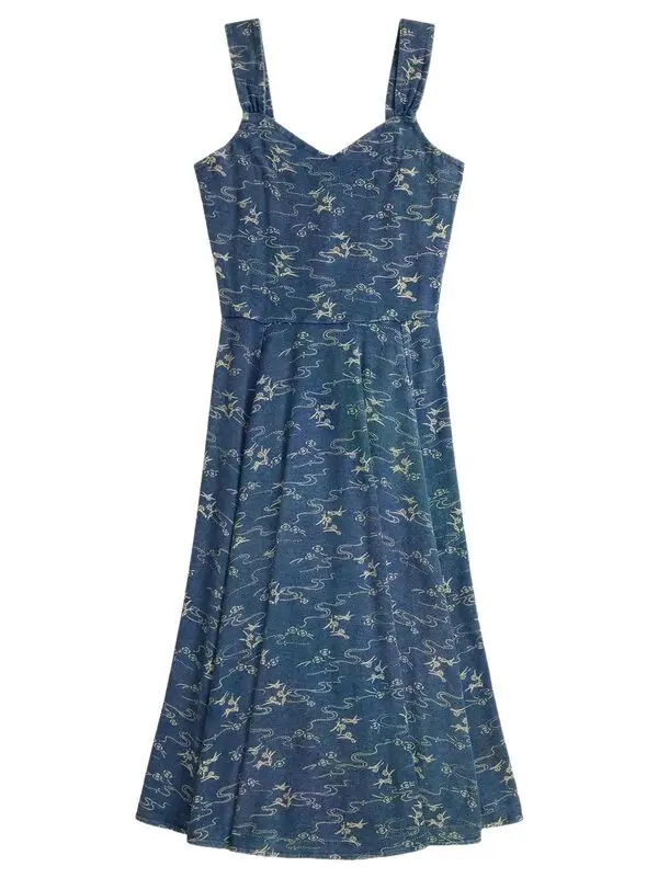 Ralph Lauren Floral-print Midi Dress - Blue