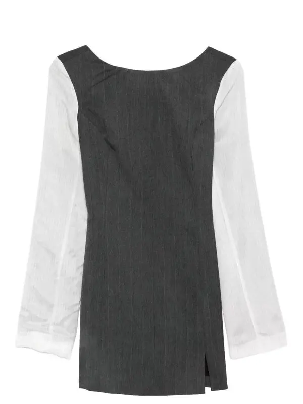Our Legacy Firm Pinstripe Mini Dress - Grey