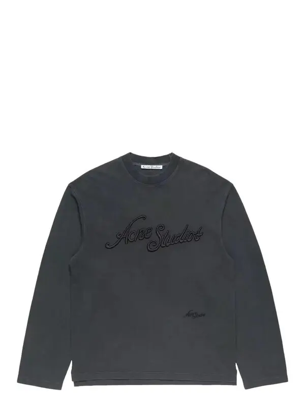 Acne Studios Logo Long-sleeve T-shirt - Grey