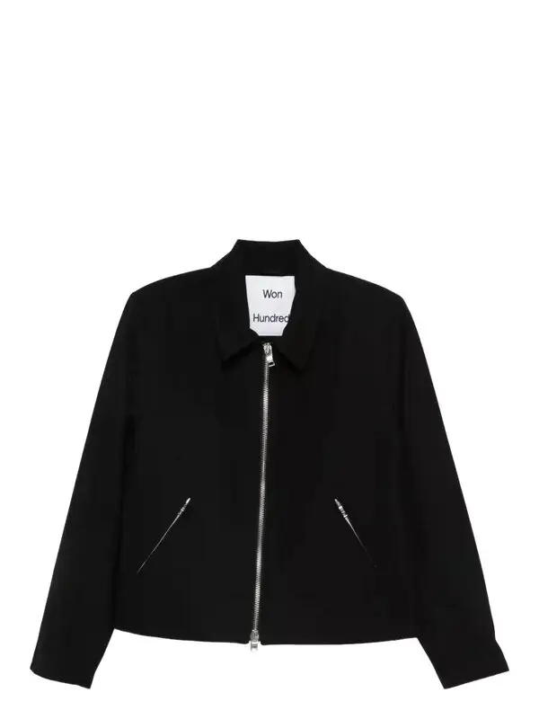 WON HUNDRED Zip-up Shirt Jacket - Black
