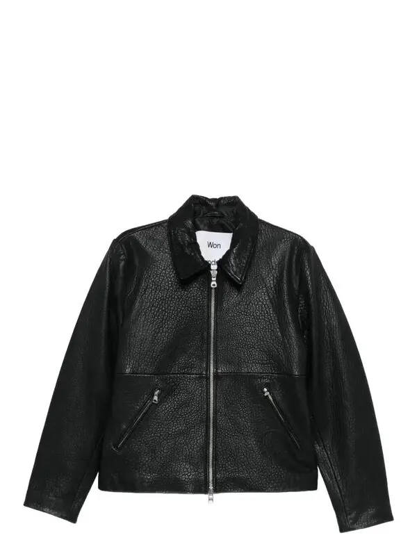 WON HUNDRED Dutton Leather Jacket - Black