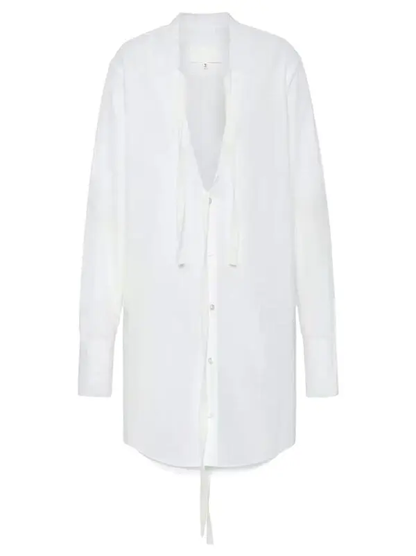 MAISON MARGIELA Raw-edge Mini Dress - White