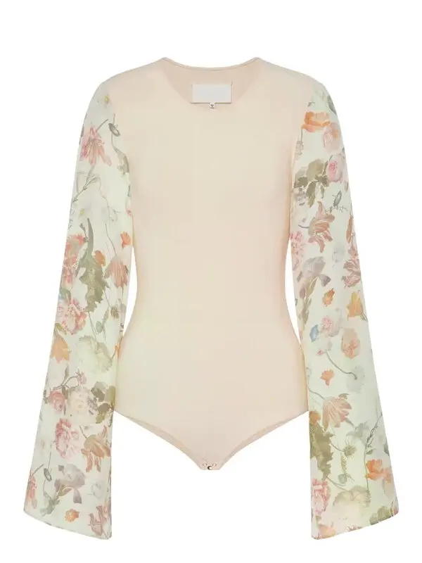 MAISON MARGIELA Floral Sleeve Body - Neutrals