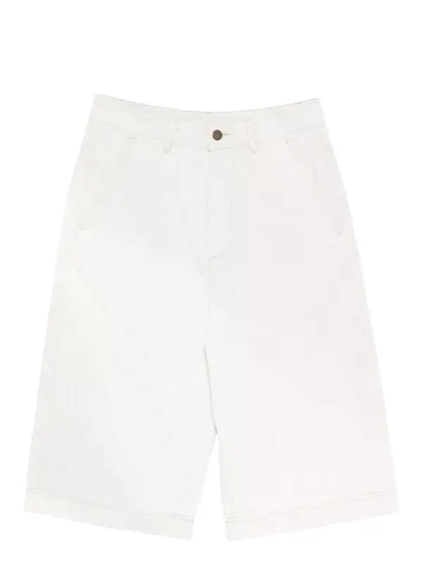 Soeur Pocket Denim Shorts - White