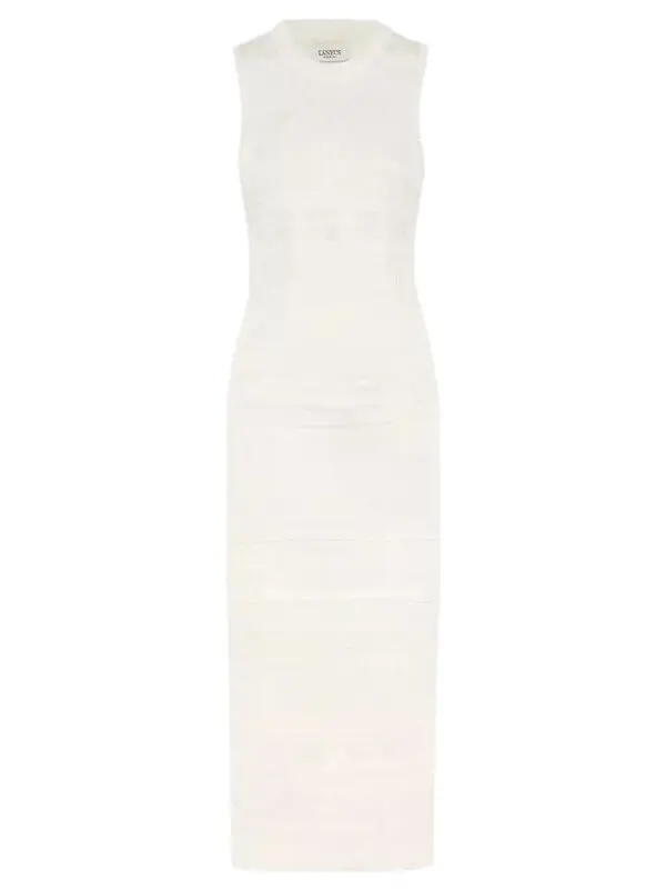 LANEUS Open-back Knitted Dress - Neutrals