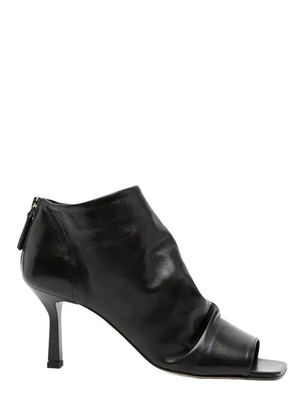 THE SELLER Square Open-toe Boots - Black