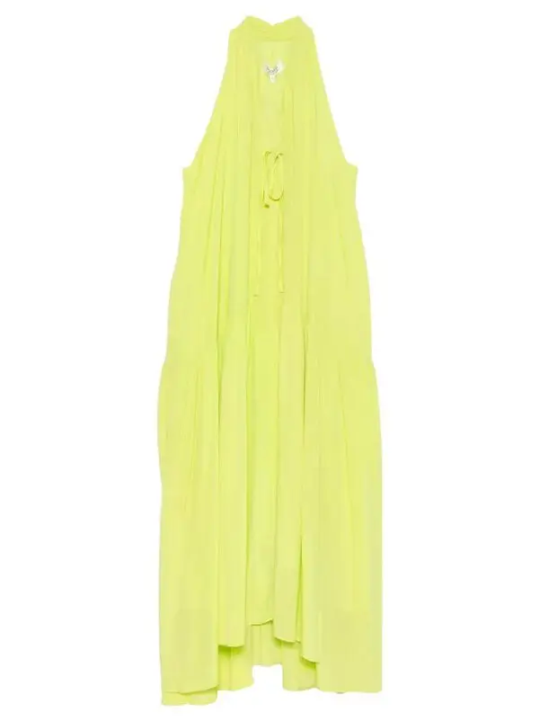PSOPHIA Tie-detail Halterneck Dress - Green