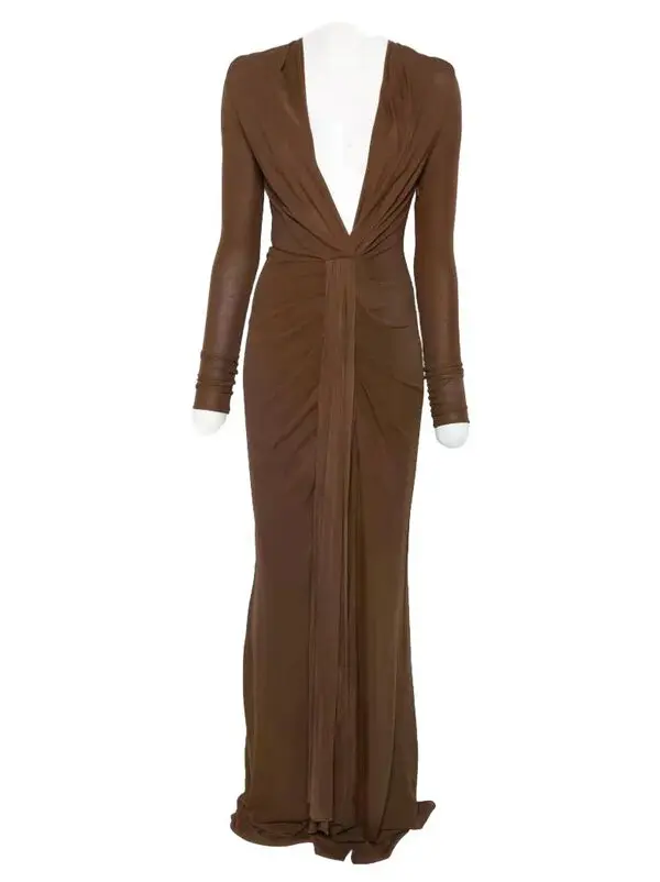 Giuseppe Di Morabito V-neck Maxi Dress - Brown