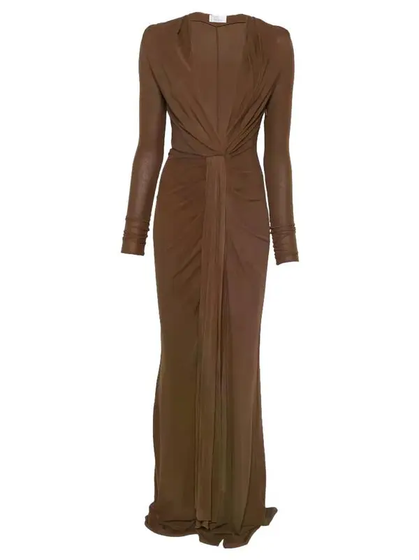 Giuseppe Di Morabito V-neck Maxi Dress - Brown