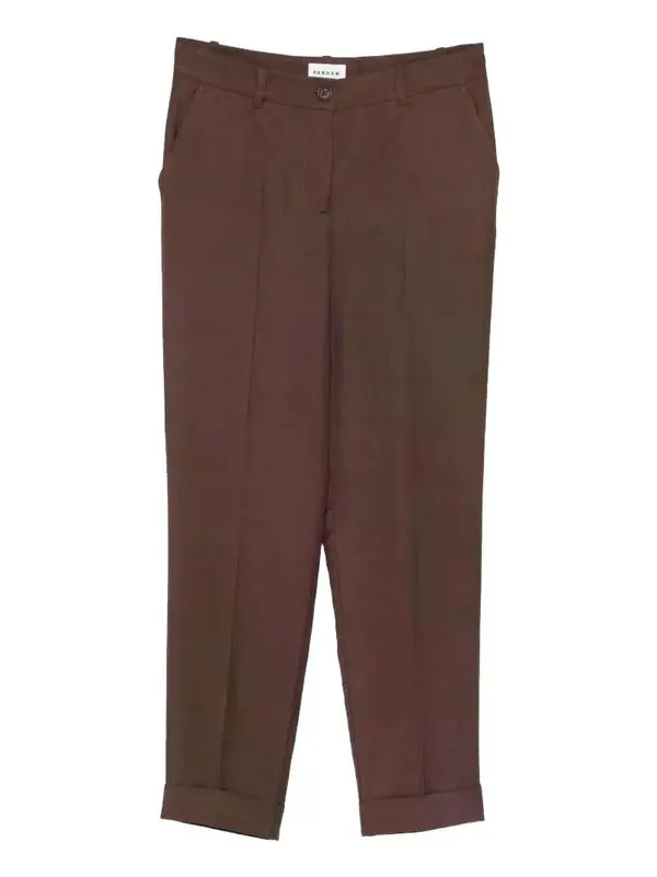 P.a.r.o.s.h Raisa Turn-up Trousers - Brown