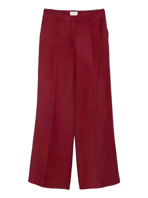 P.a.r.o.s.h Front Pleats Palazzo Pants - Red