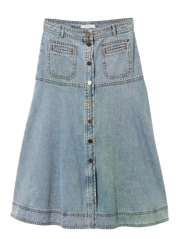 Zimmermann Buttoned Skirt - Blue