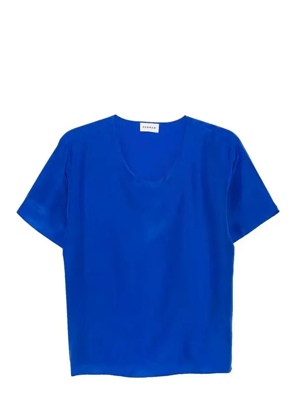P.a.r.o.s.h Saxon V-neck Blouse - Blue