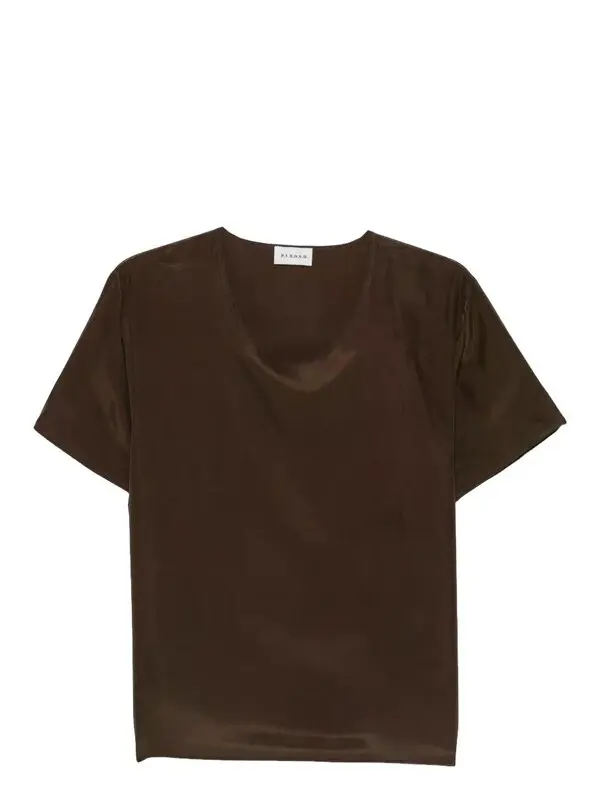 P.a.r.o.s.h Saxon Short-sleeve Blouse - Brown