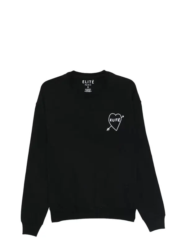 ELITE Heart Motif Sweatshirt - Black