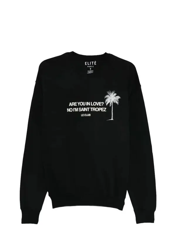 ELITE Graphic Print Sweatshirt - Black