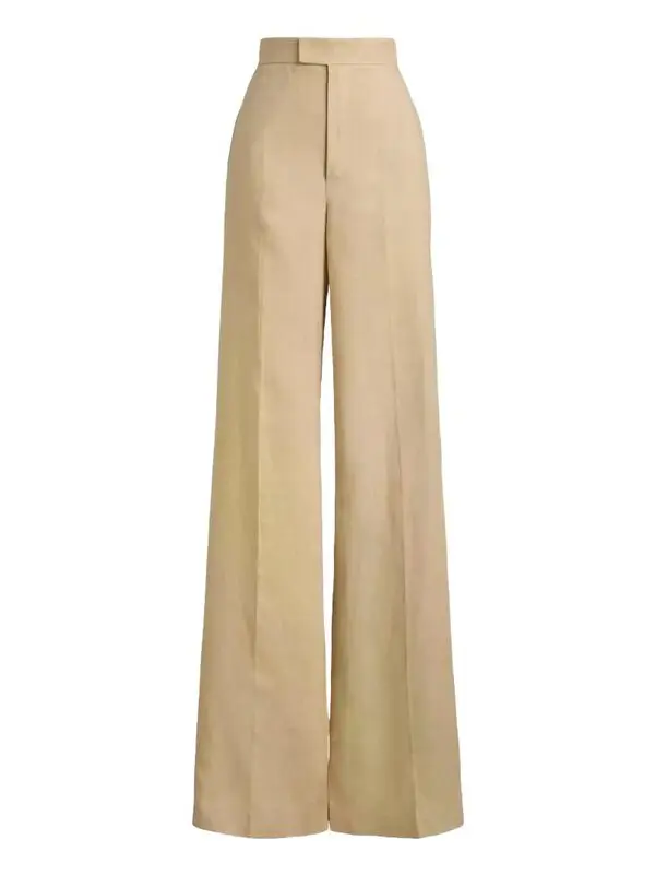 Ralph Lauren Dean Waist Darts Linen Trousers - Neutrals