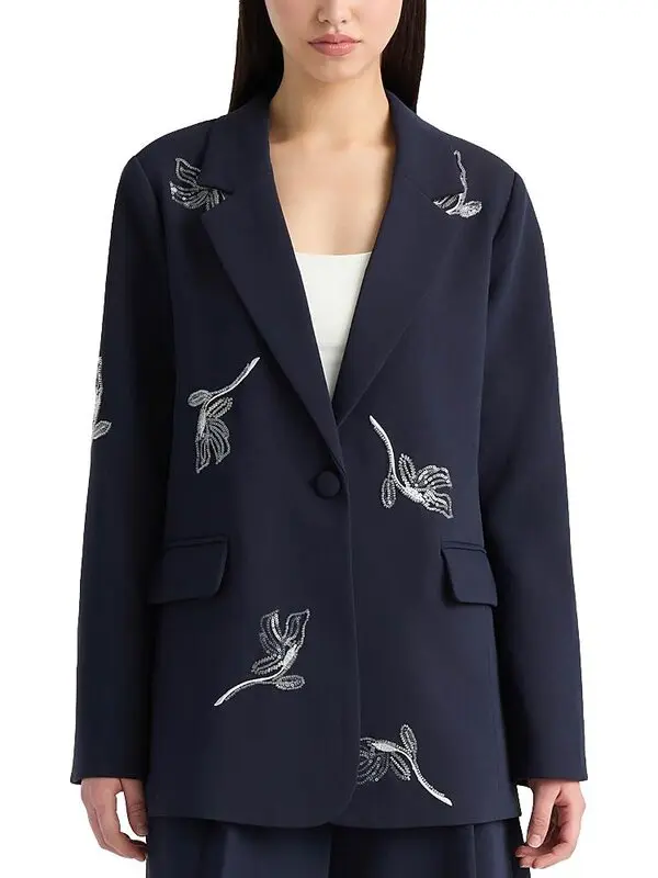 NVLT Embellished Blazer - Navy