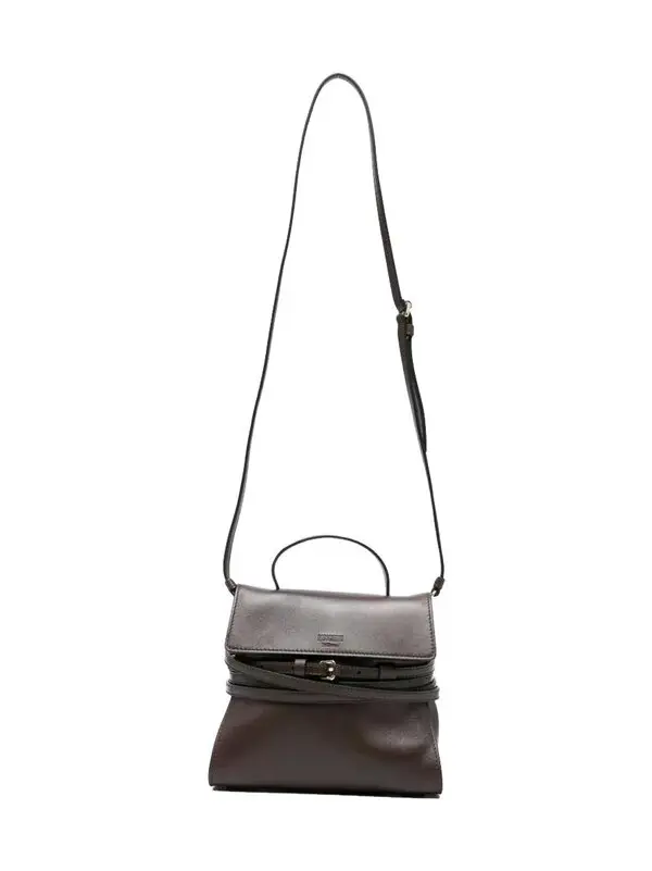 Moschino Buckle Leather Mini Bag - Brown