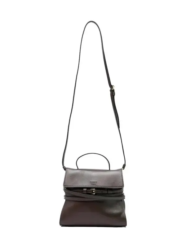 Moschino Buckle Leather Mini Bag - Brown