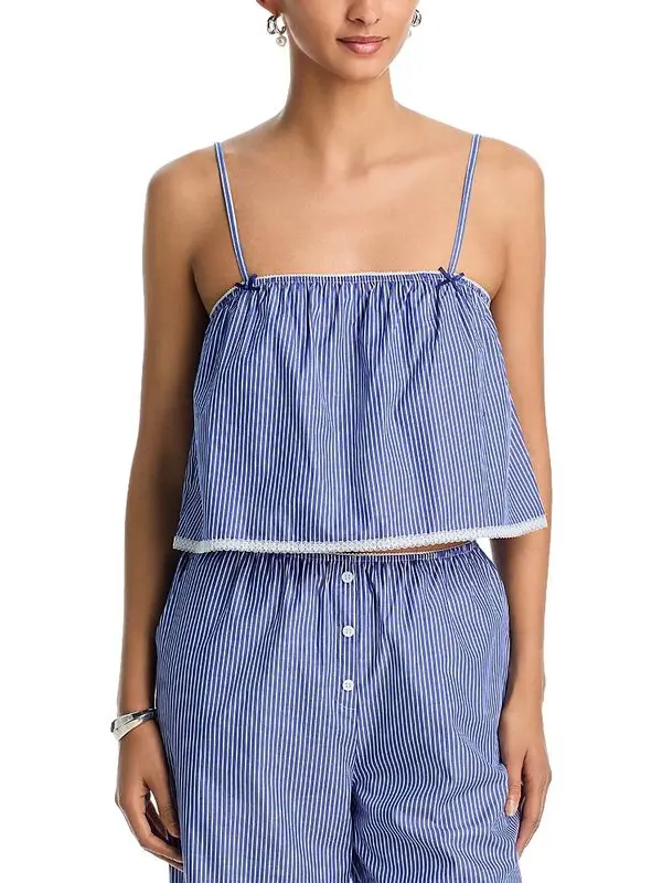 Aqua Lane Top - Blue/white