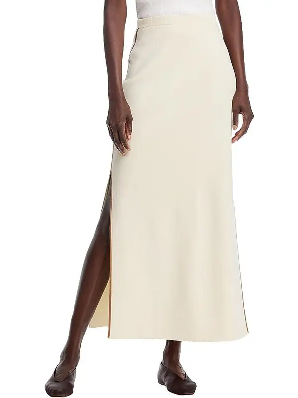 Fabiana Filippi Side Stripe Pencil Skirt - Open White