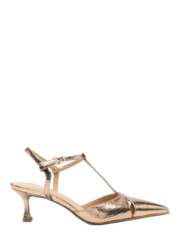 SERGIO LEVANTESI T-strap Pointed-toe Pumps - Gold